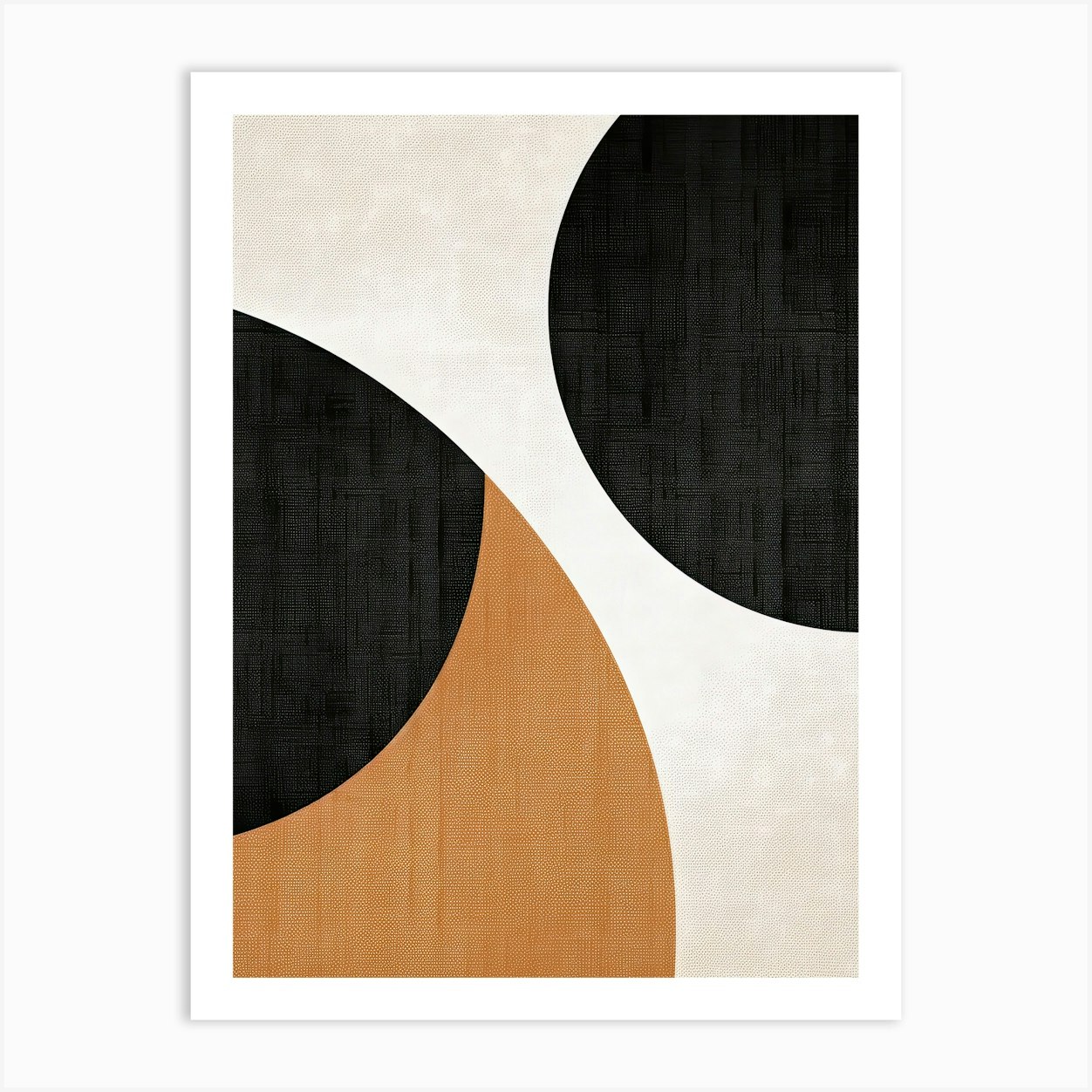 Harmony In Ivory Geometry Bauhaus Art Print by Art-Syndicate - Fy