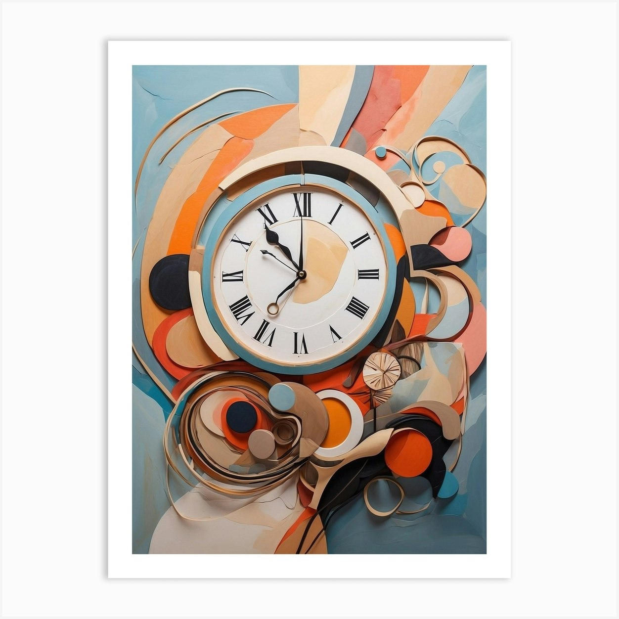 Abstract Clock 2 Art PrintAbstract Clock 2 Art Print by Vitalka - Fy