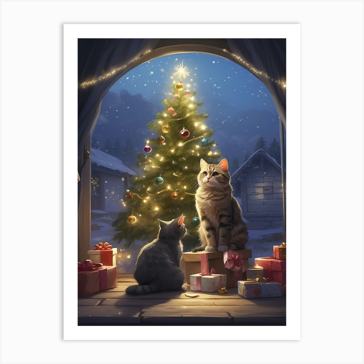 Christmas Tree 8 Art Print by Genky - Fy