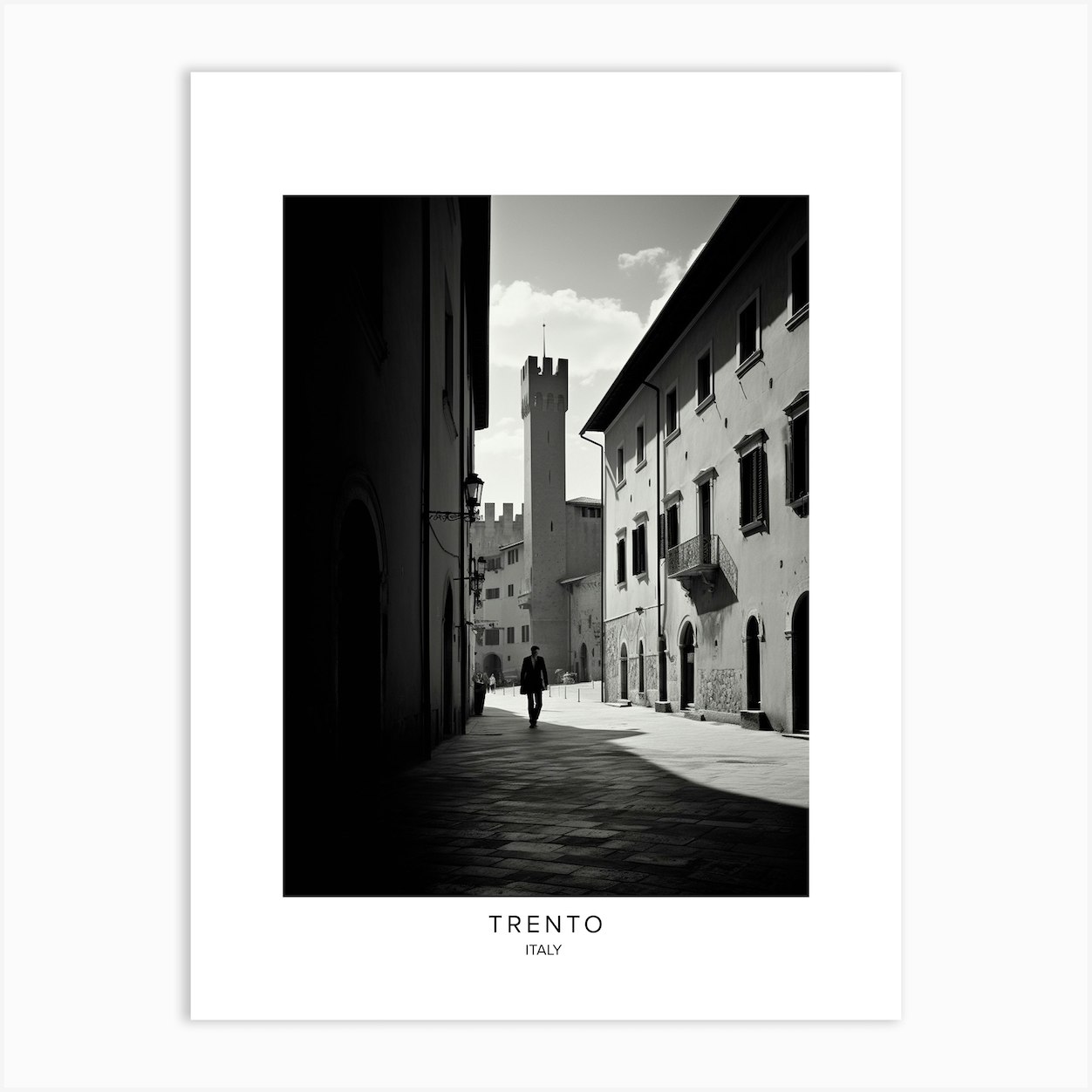 Poster Of Trento Italy Black And White Analogue Photography 4 Art