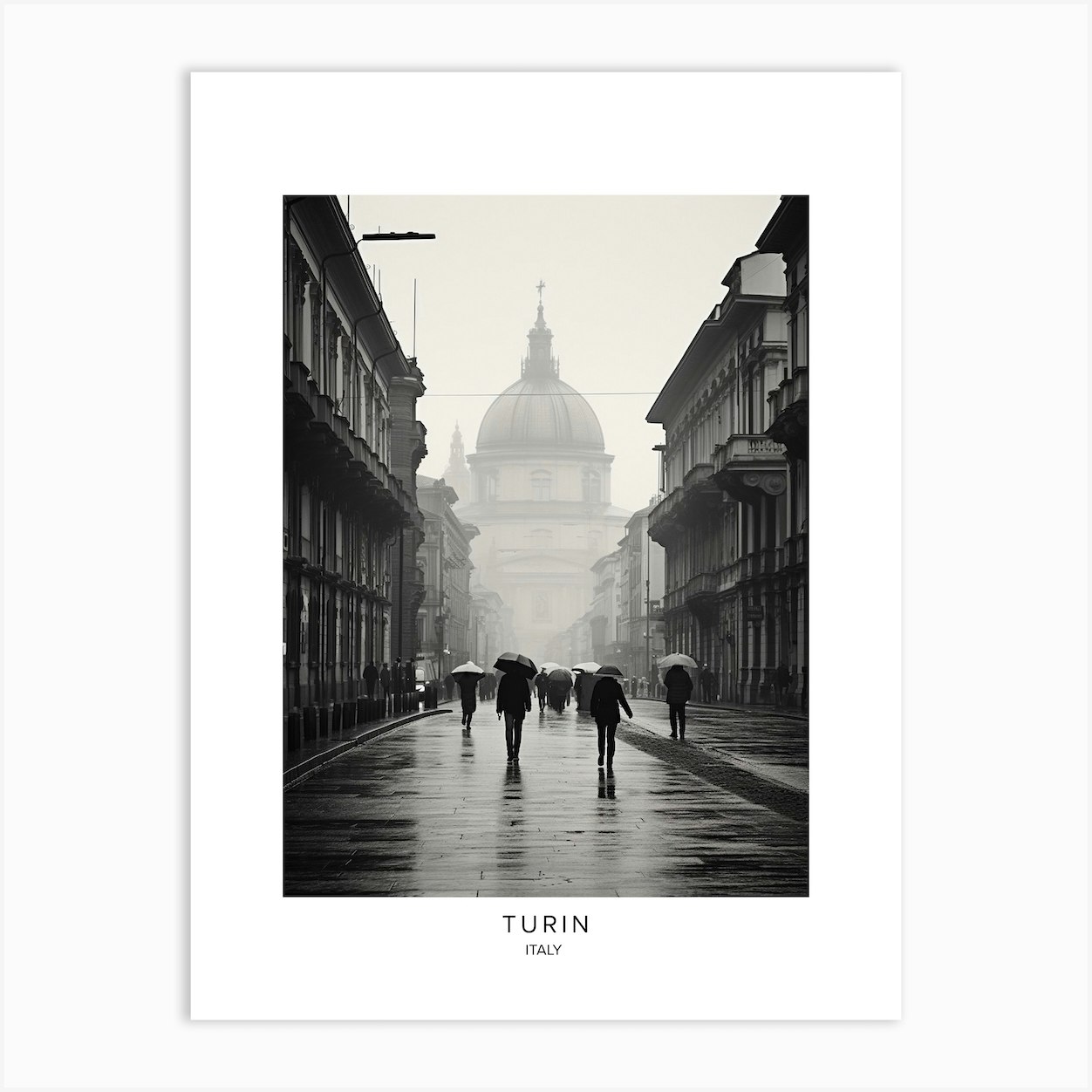 Poster Of Turin Italy Black And White Analogue Photography 4 Art