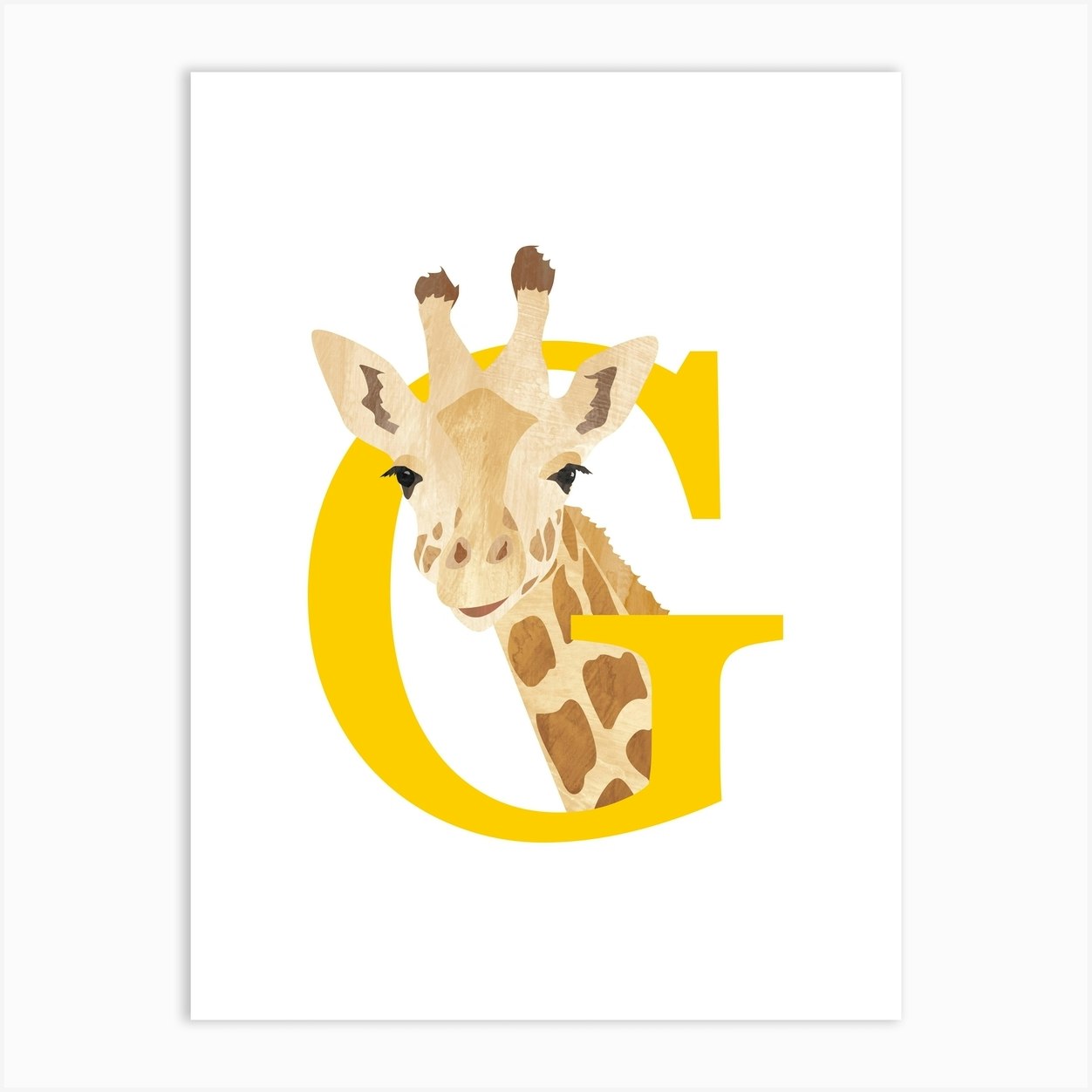G For Giraffe Art Print by Revista - Fy