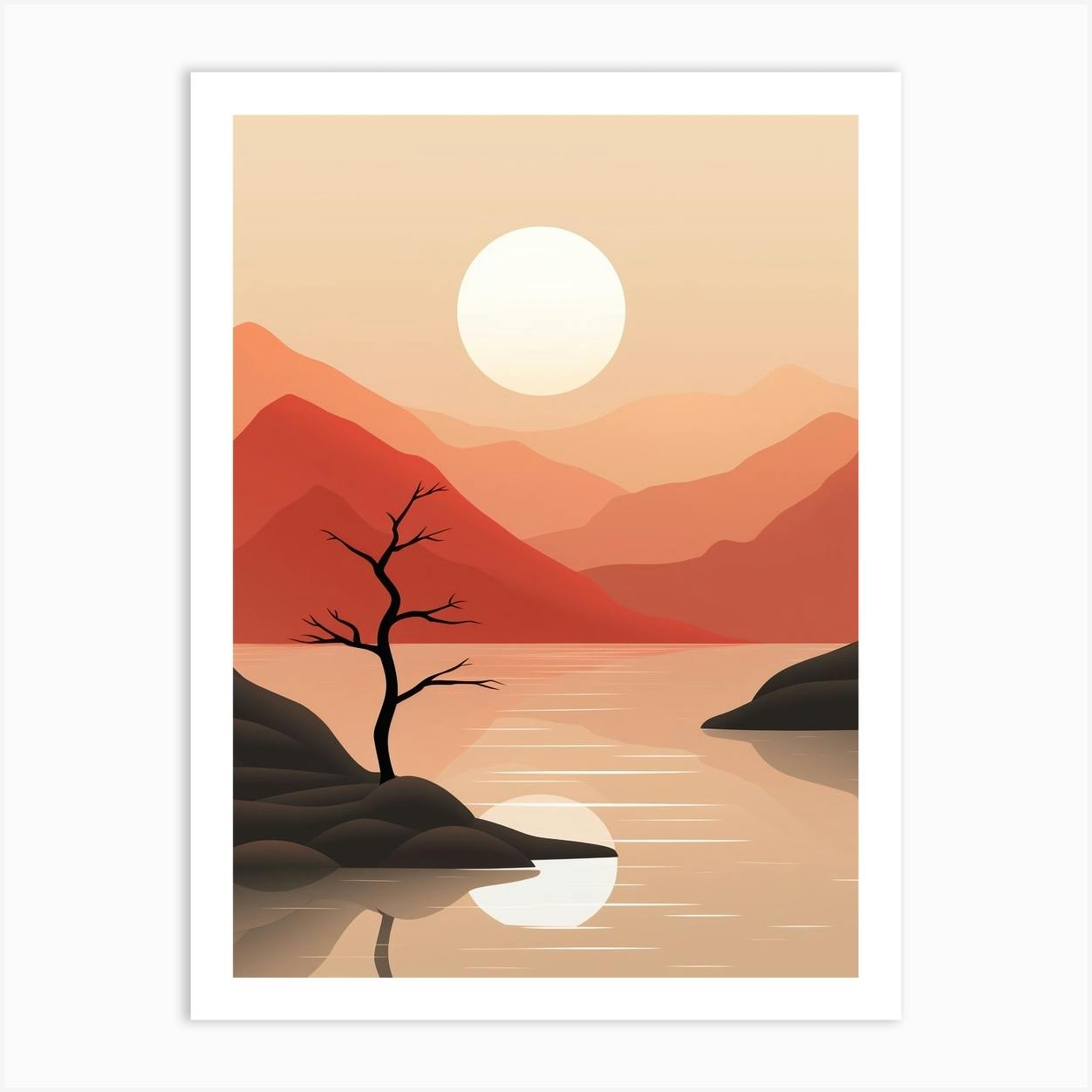 Minimalist Landscape 2 Art Print by Abstract Art Expressions Fy
