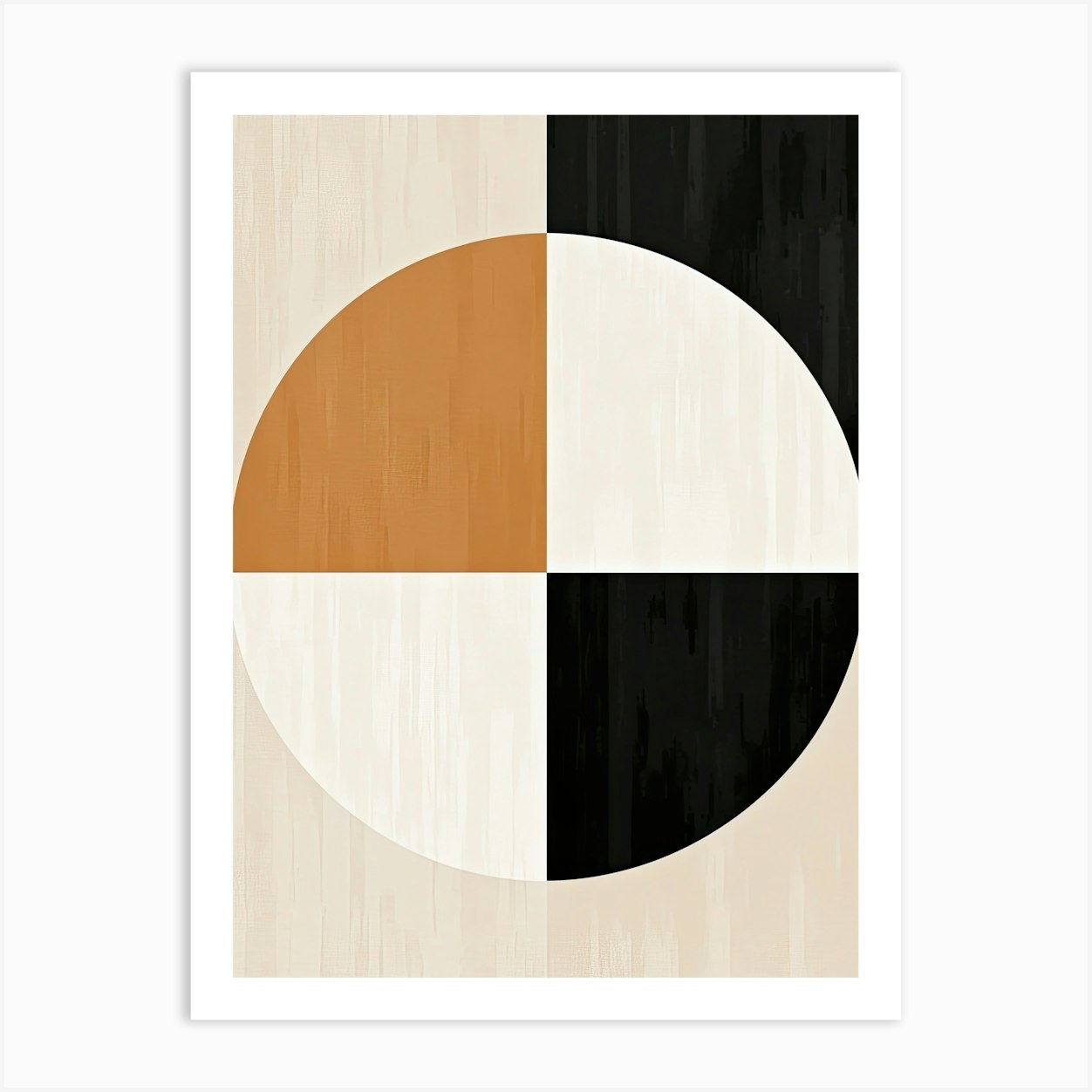 Elegance Of Ivory Geometry, Bauhaus Art Print by Art-Syndicate - Fy