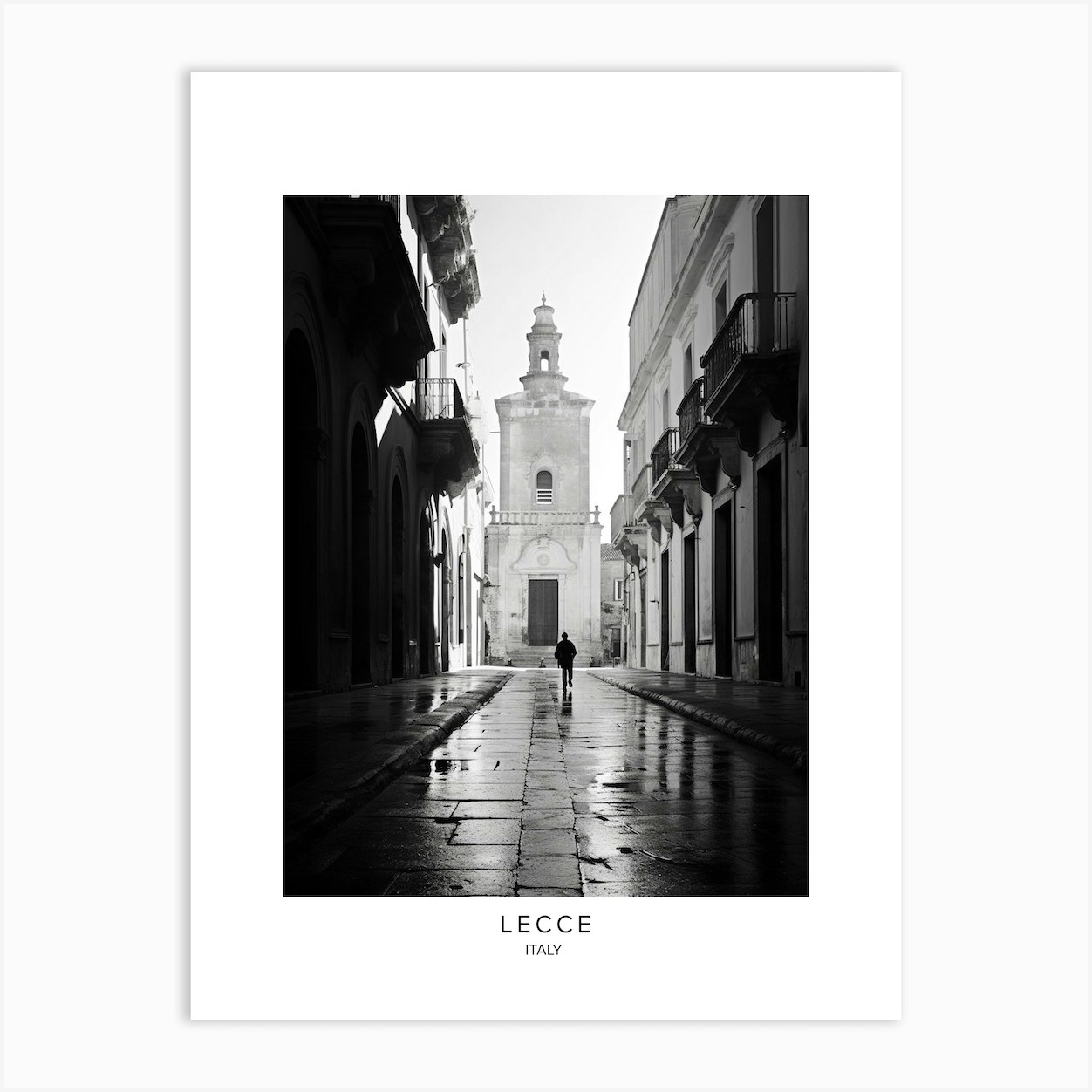 Poster Of Lecce Italy Black And White Analogue Photography 3 Art