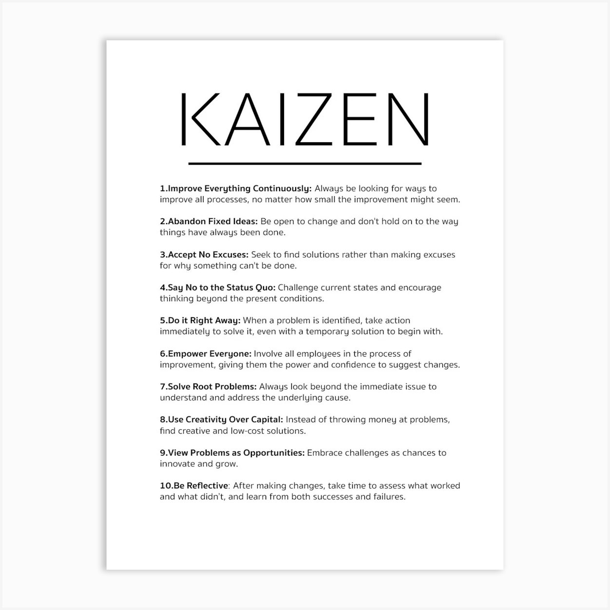 Kaizen Art Print by gdwstore - Fy