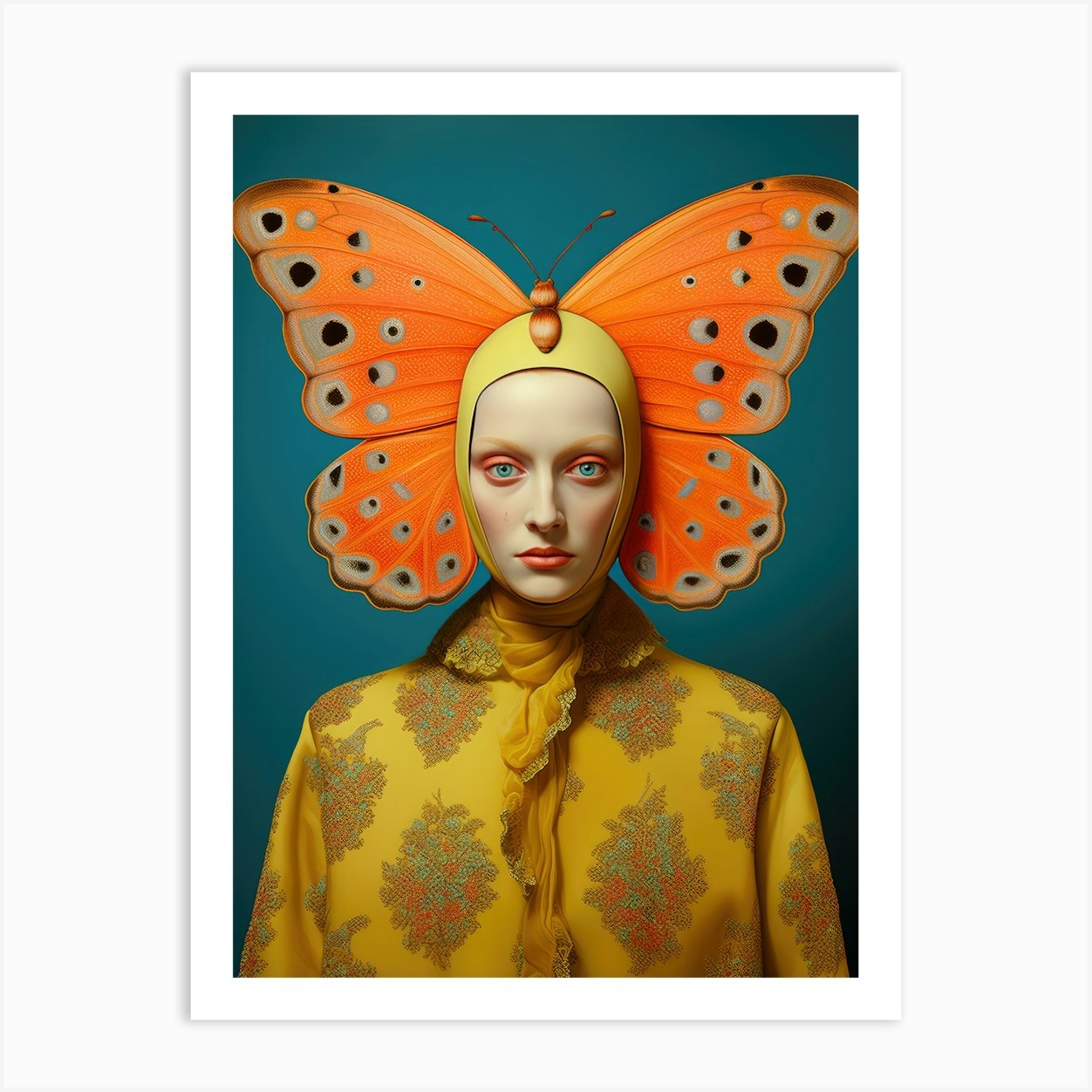 Butterfly Head Art Print by Artistry Aloft - Fy
