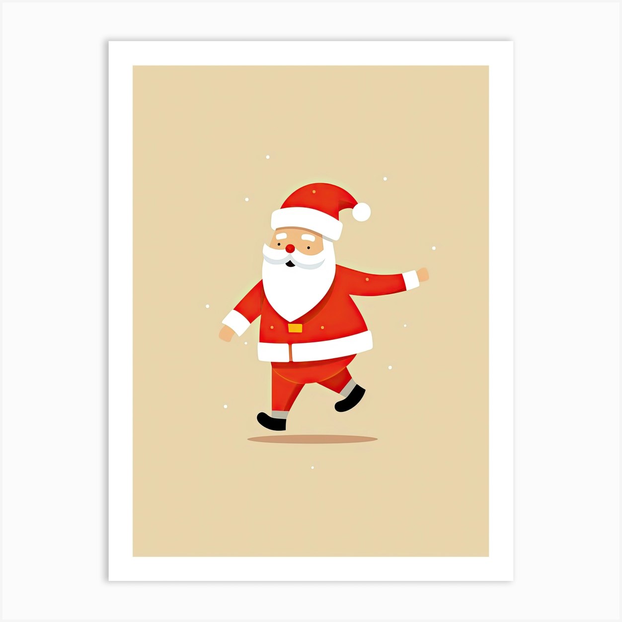 Santa Claus, minimalism Art Print by Art-Syndicate - Fy