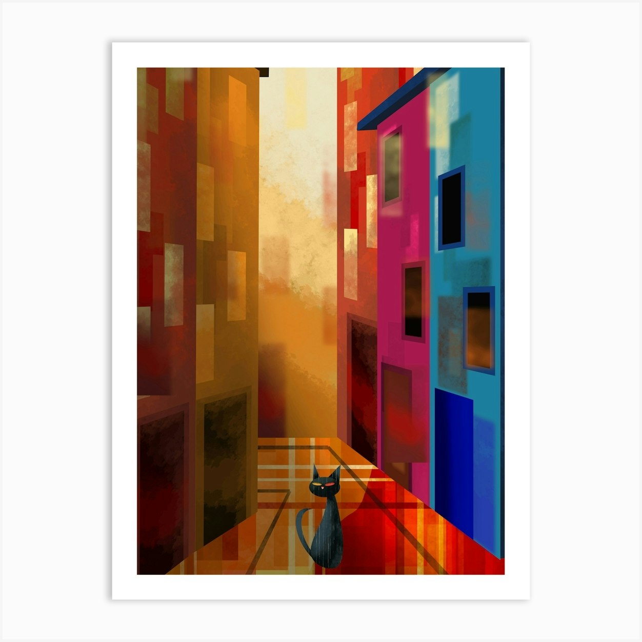 Alley Cat Art Print by Andrew Hitchen - Fy