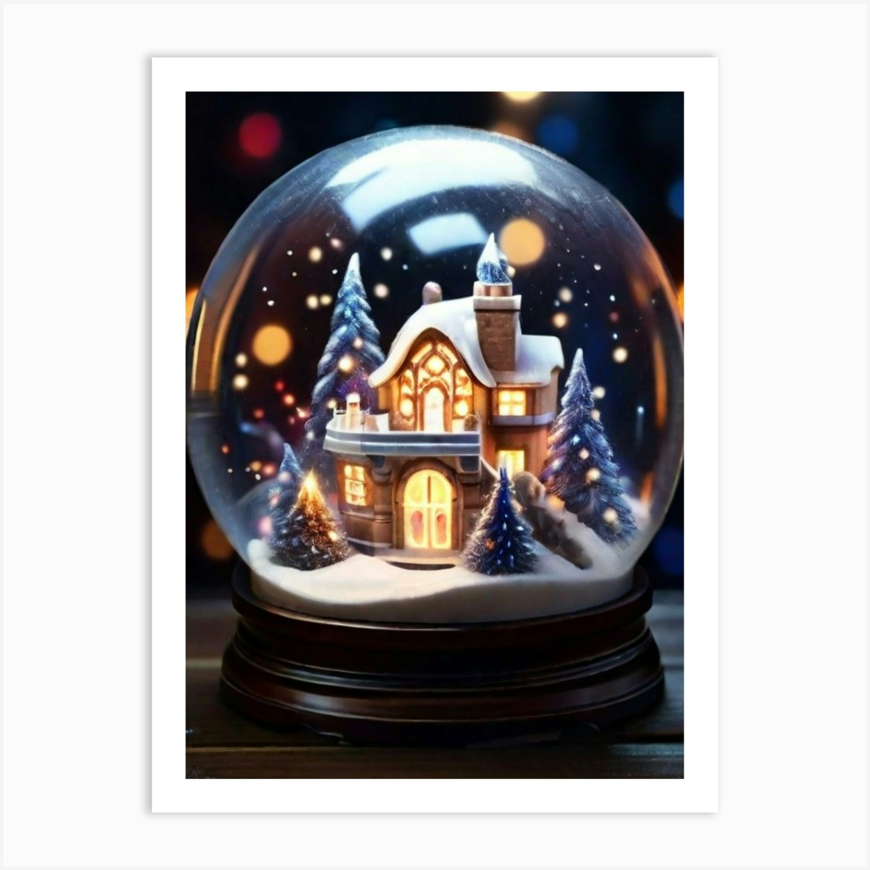 Snow Globe 1 Art Print by Genky - Fy