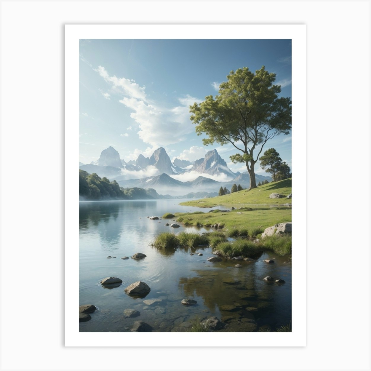 Mountain Landscape 1 Art Print by Genky - Fy