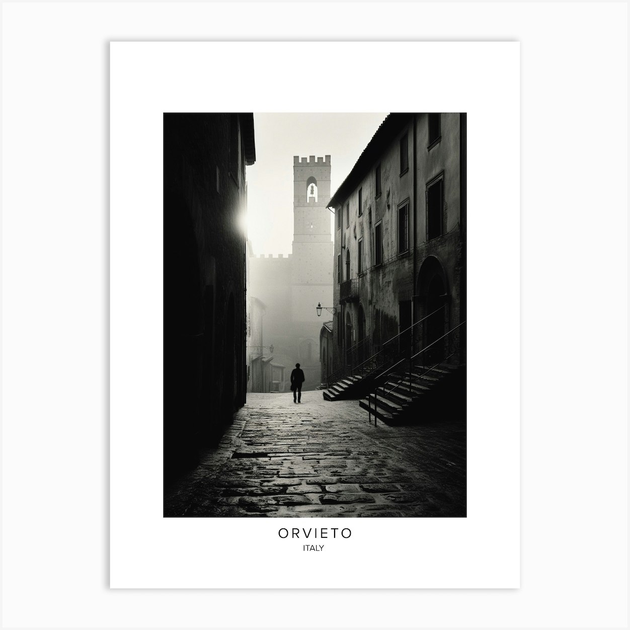 Poster Of Orvieto Italy Black And White Analogue Photography 1 Art