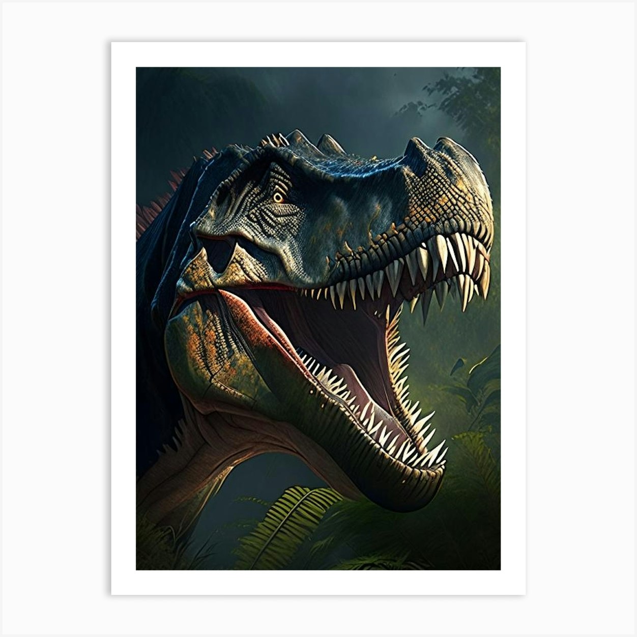 Megalosaurus 1 Illustration Dinosaur Art Print by Roarsome Art - Fy