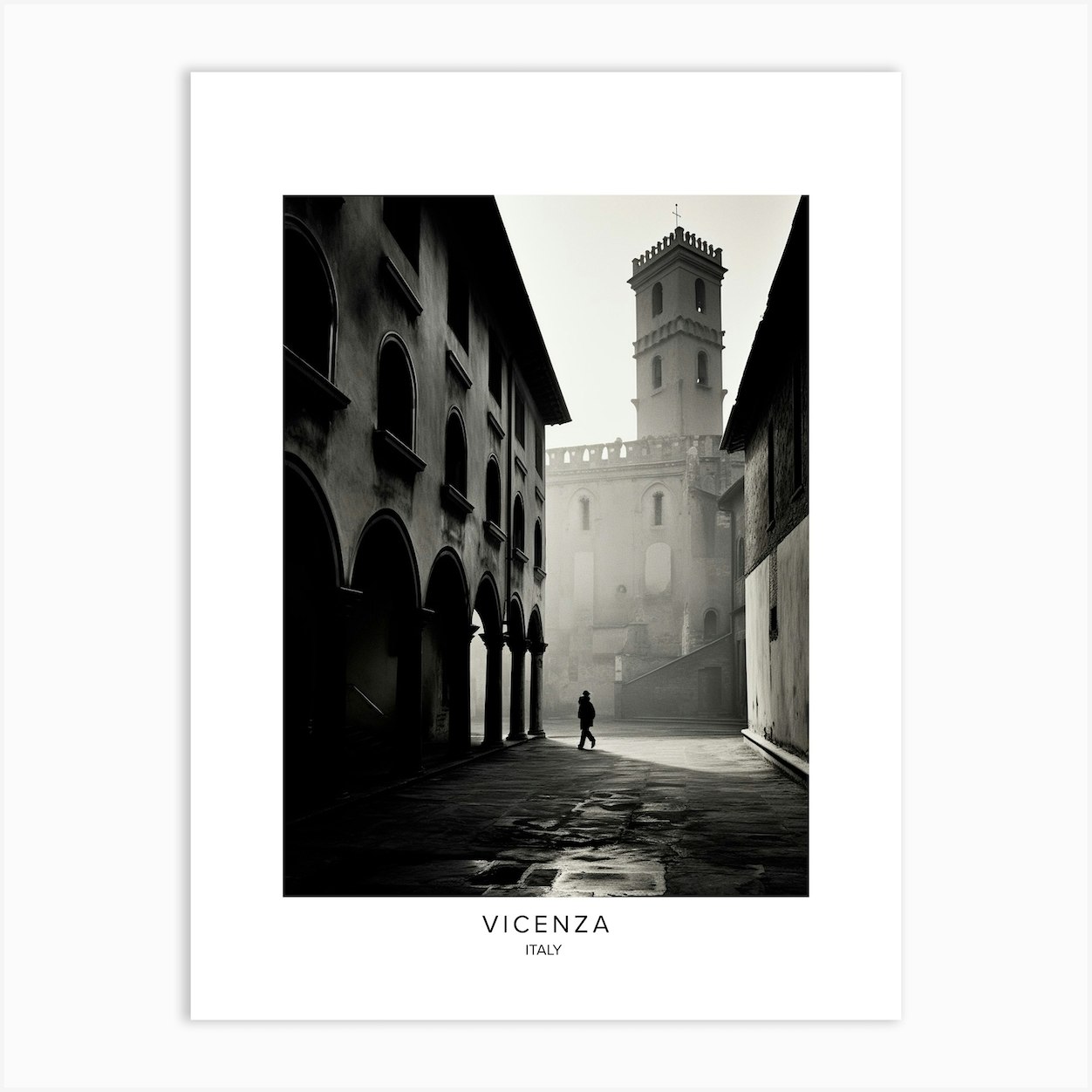Poster Of Vicenza Italy Black And White Analogue Photography 3 Art