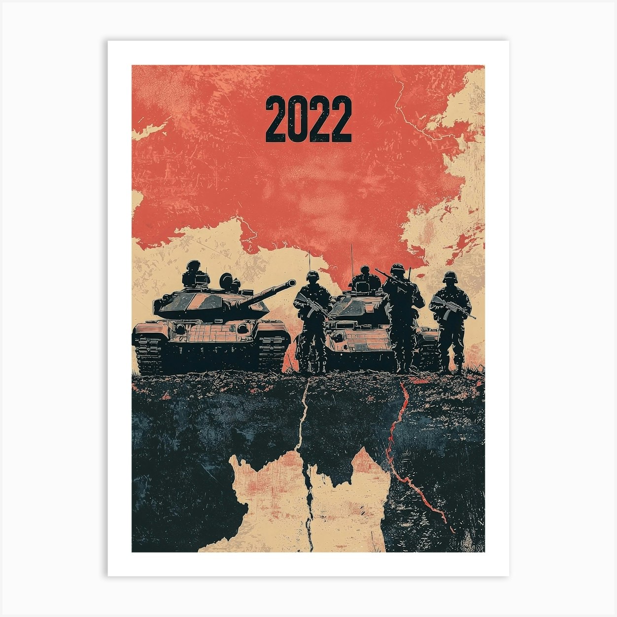 Aihrgdesign A Powerful Geopolitical Poster Marking The Start 14 Art ...