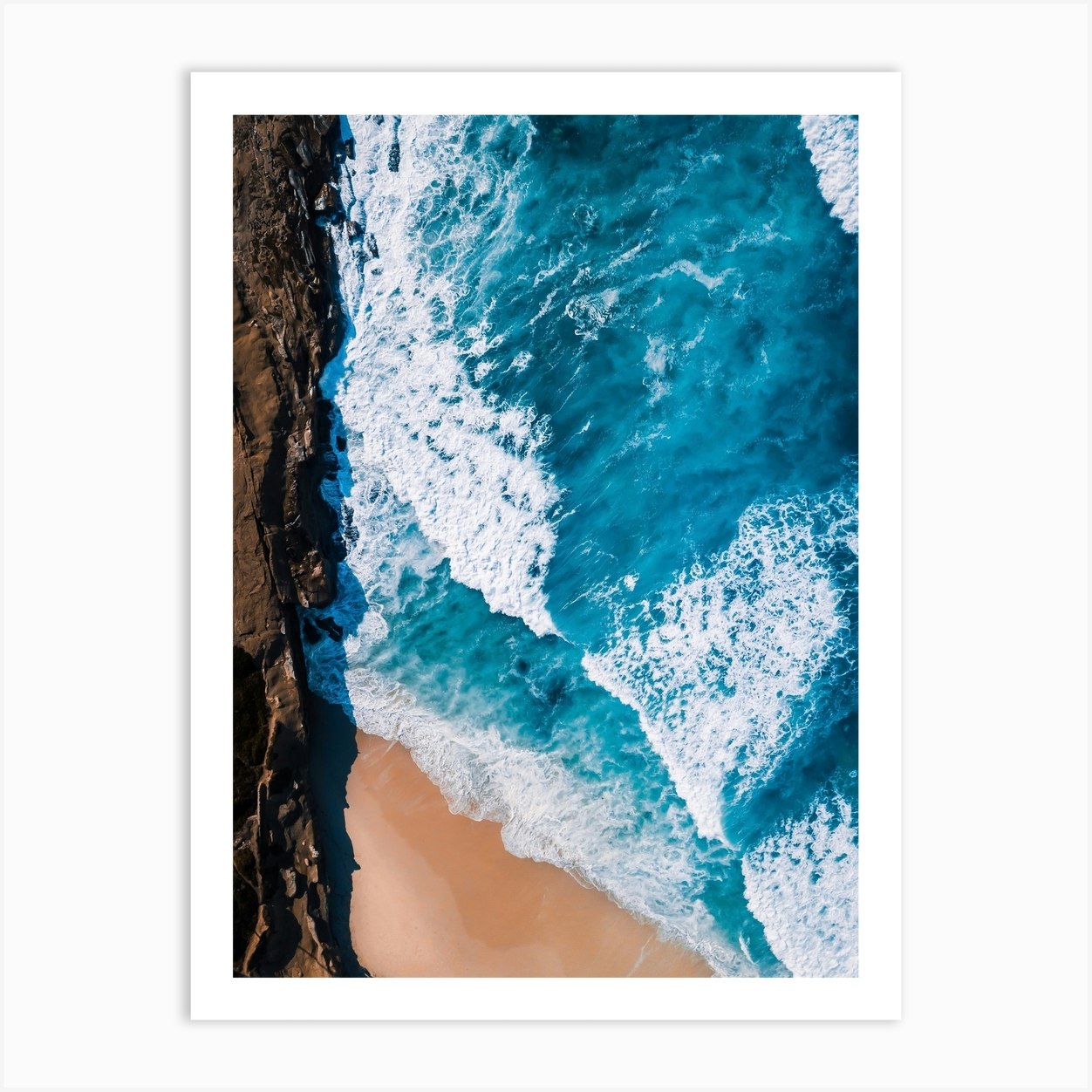 Colorful Crashing Waves Art Print by Ryan Szot - Fy