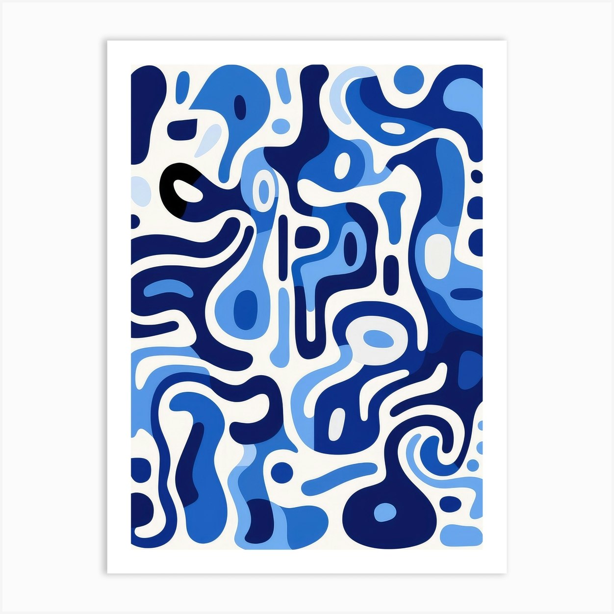 Abstract Blue Abstract Pattern Art Print by anhphamkd93 - Fy