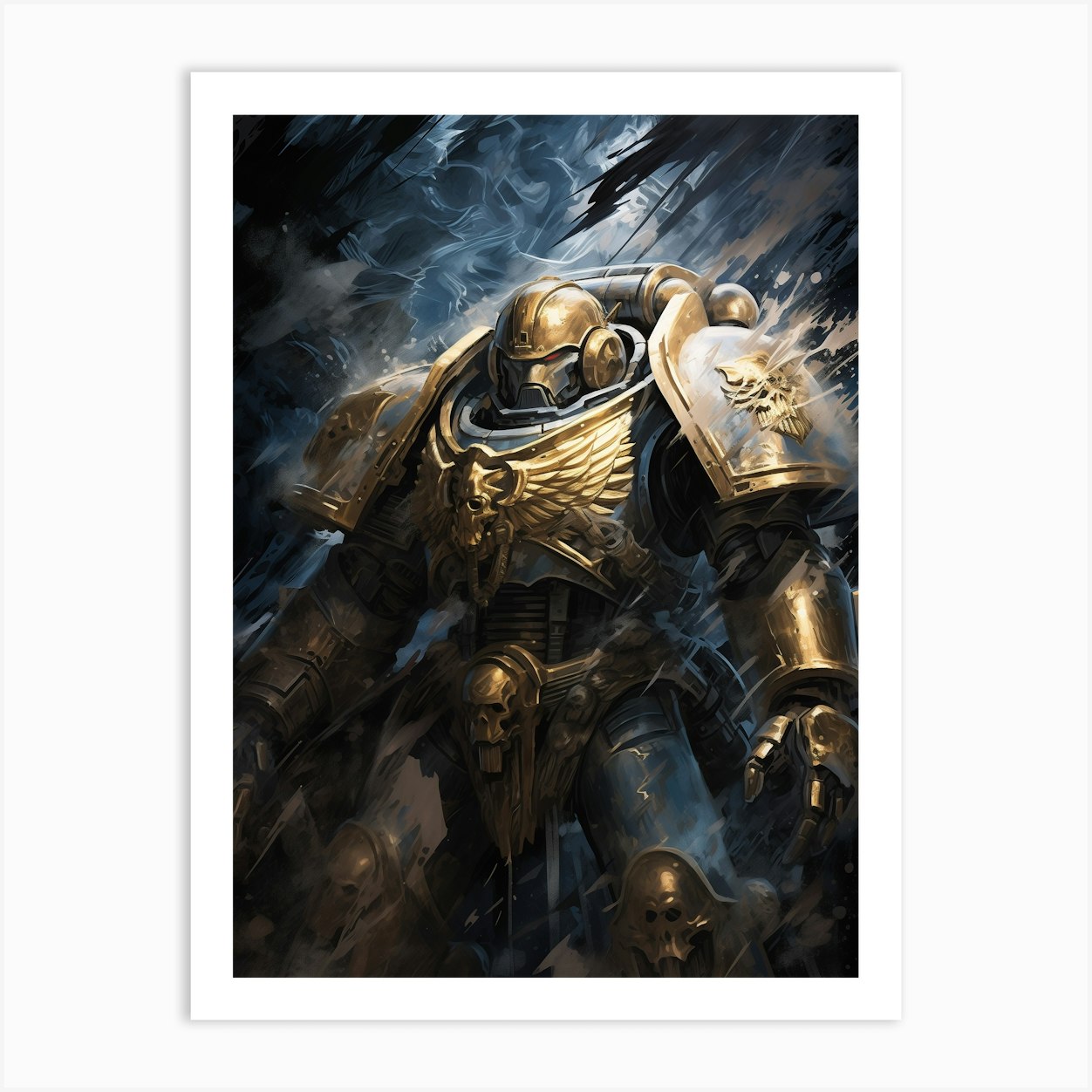 Ultramarine Battle Brother 03 Art Print by Samantha - Fy