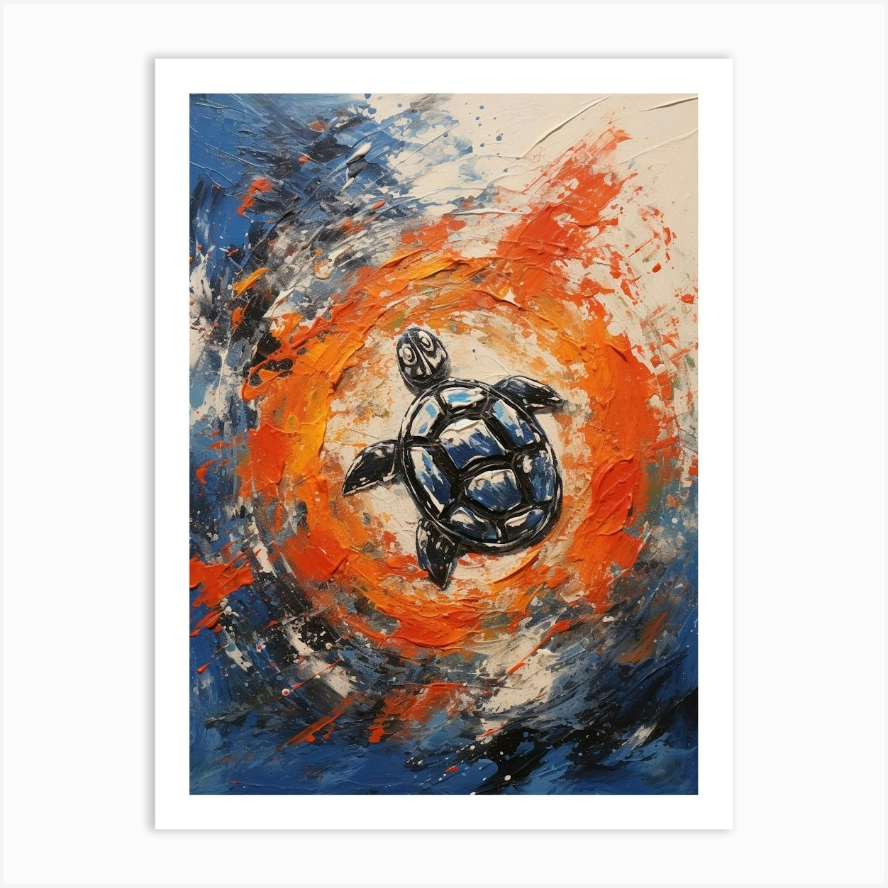Turtles Abstract Expressionism 4 Art Print by Abstract Art Expressions - Fy