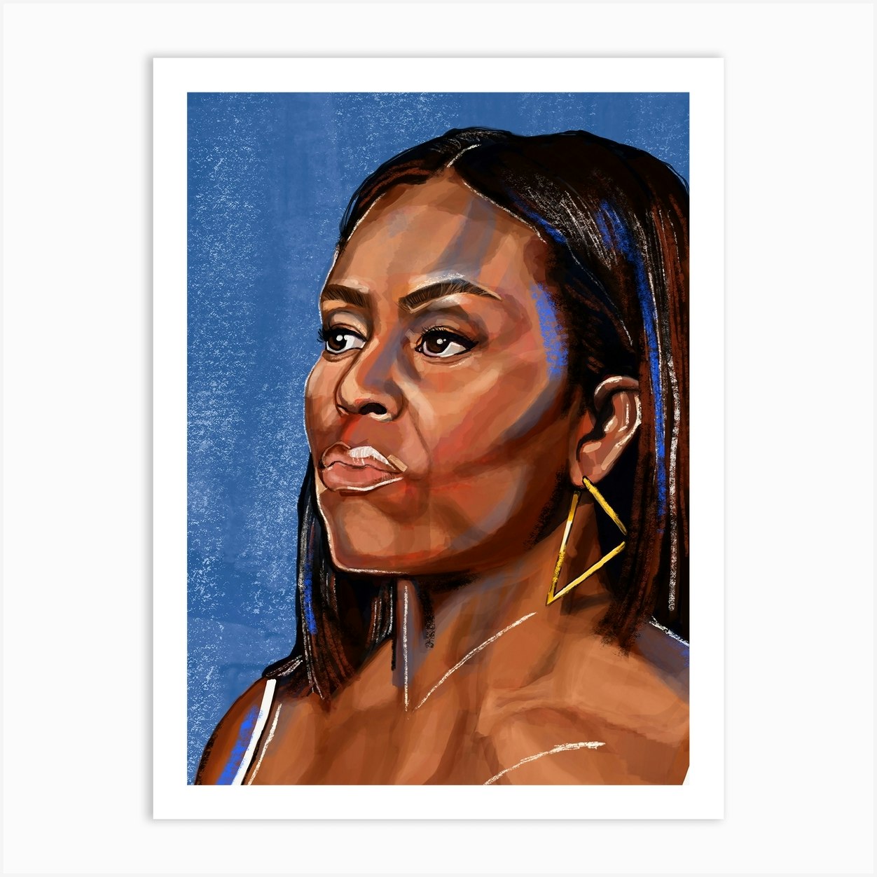 Michelle Obama Art Print by DomoINK - Fy