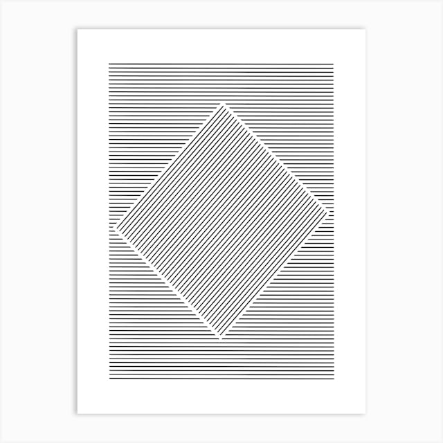 Abstract Lines Four Canvas Print by The Crayon Studio - Fy
