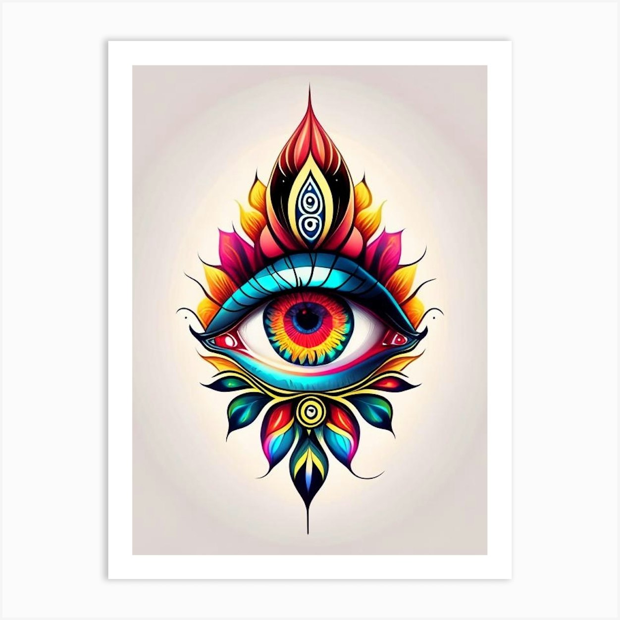 Bindu, Symbol, Third Eye Tattoo 1 Art Print by Symbolic Expressions - Fy