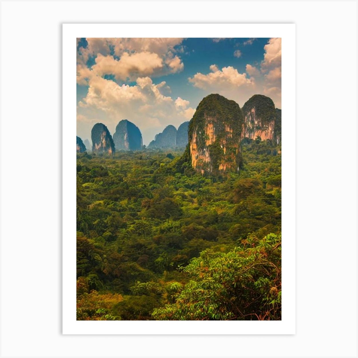 Ao Phang Nga National Park Thailand Vintage Poster Art Print by National Park Posters - Fy