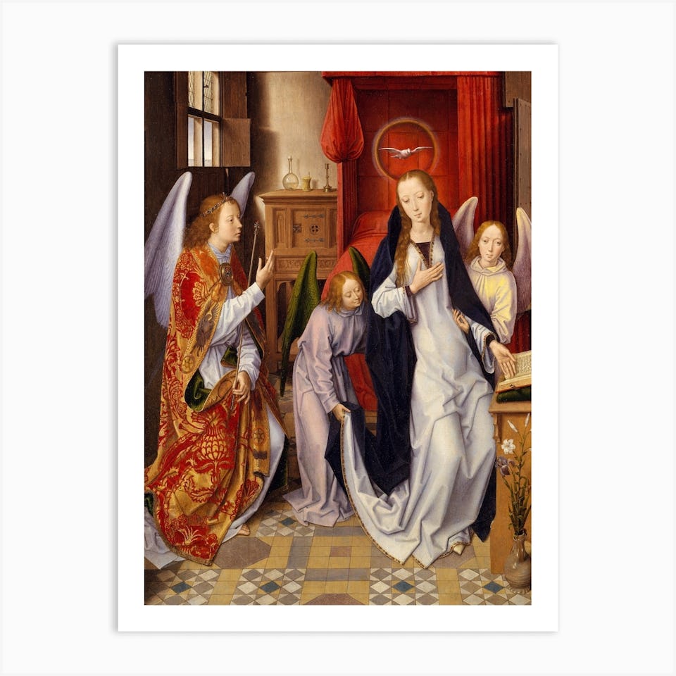 The Annunciation, Hans Memling Canvas Print by Fy! Classic Art Prints and Posters - Fy