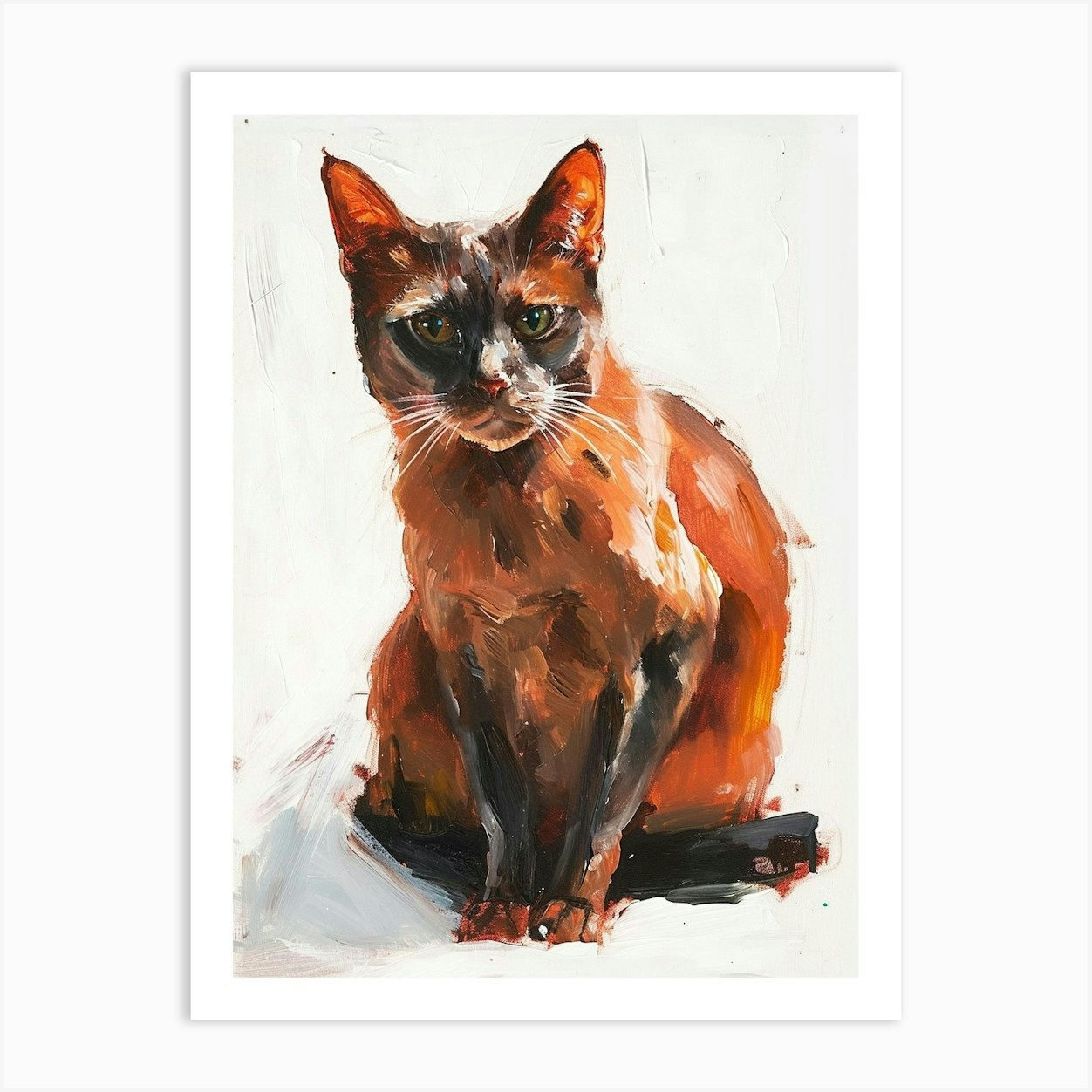 Chartreux Cat Painting 3 Art Print by Woof and Whiskers - Fy