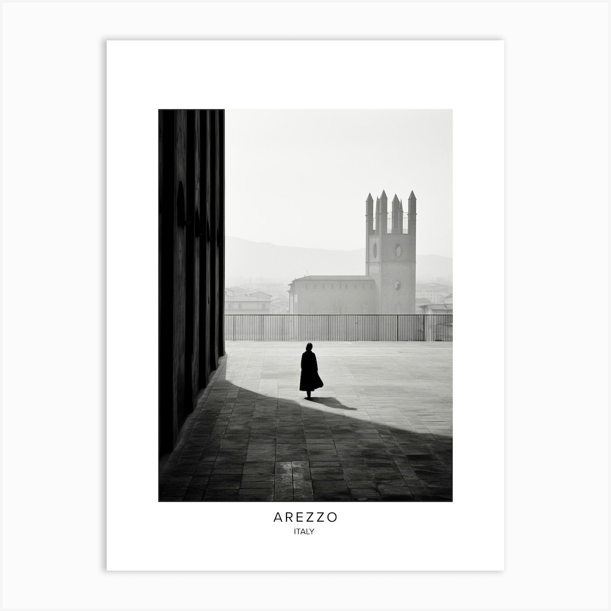 Poster Of Arezzo Italy Black And White Analogue Photography 3 Art