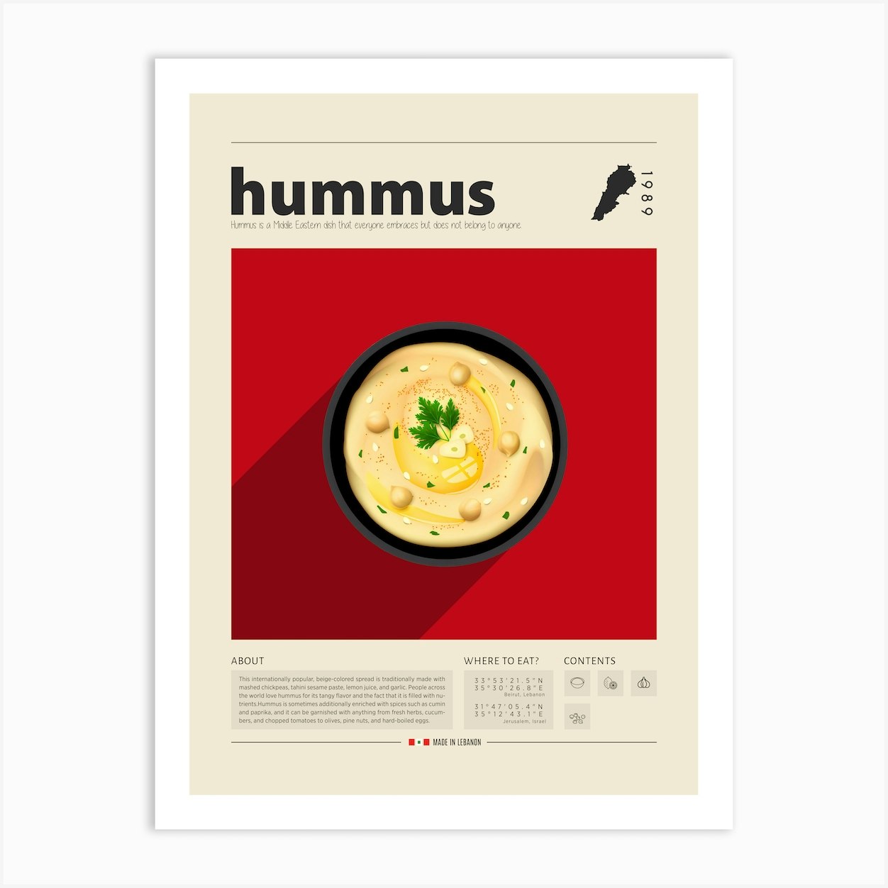 Hummus Art Print by Gastro World - Fy