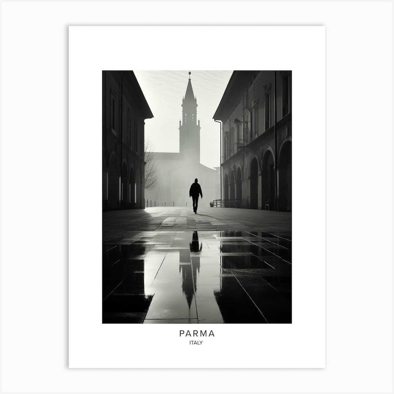 Poster Of Parma Italy Black And White Analogue Photography 2 Art