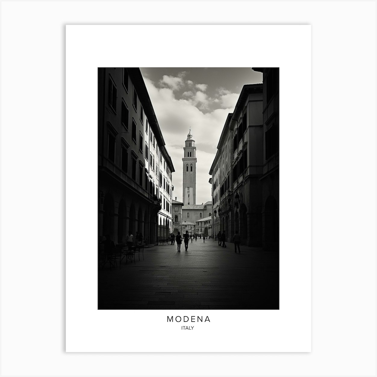 Poster Of Modena Italy Black And White Analogue Photography 4 Art