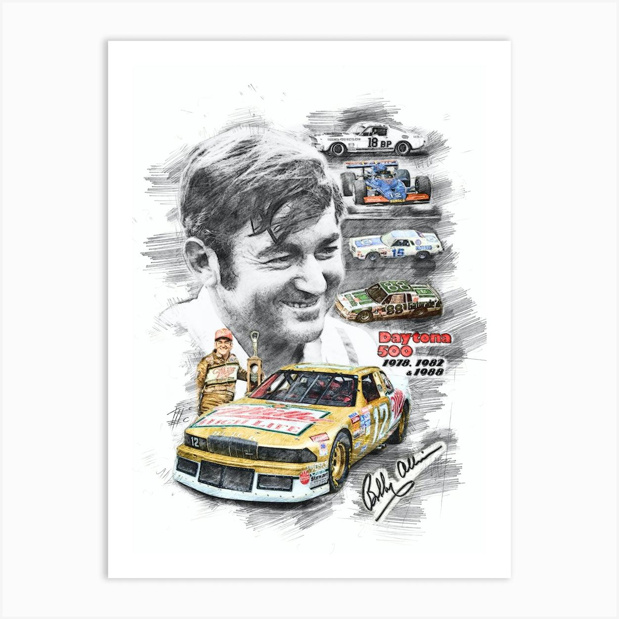 Bobby Allison Art Print by Theo's Picture Factory - Fy