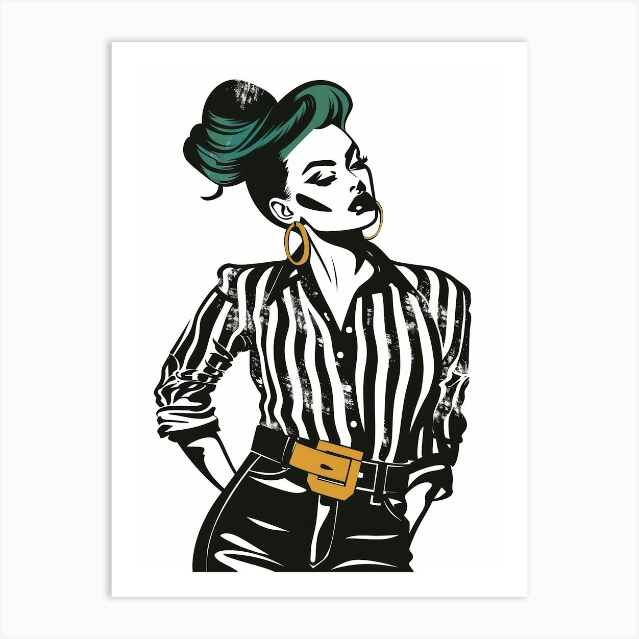 Pin Up Girl Art Print By Moving Clouds Art Fy