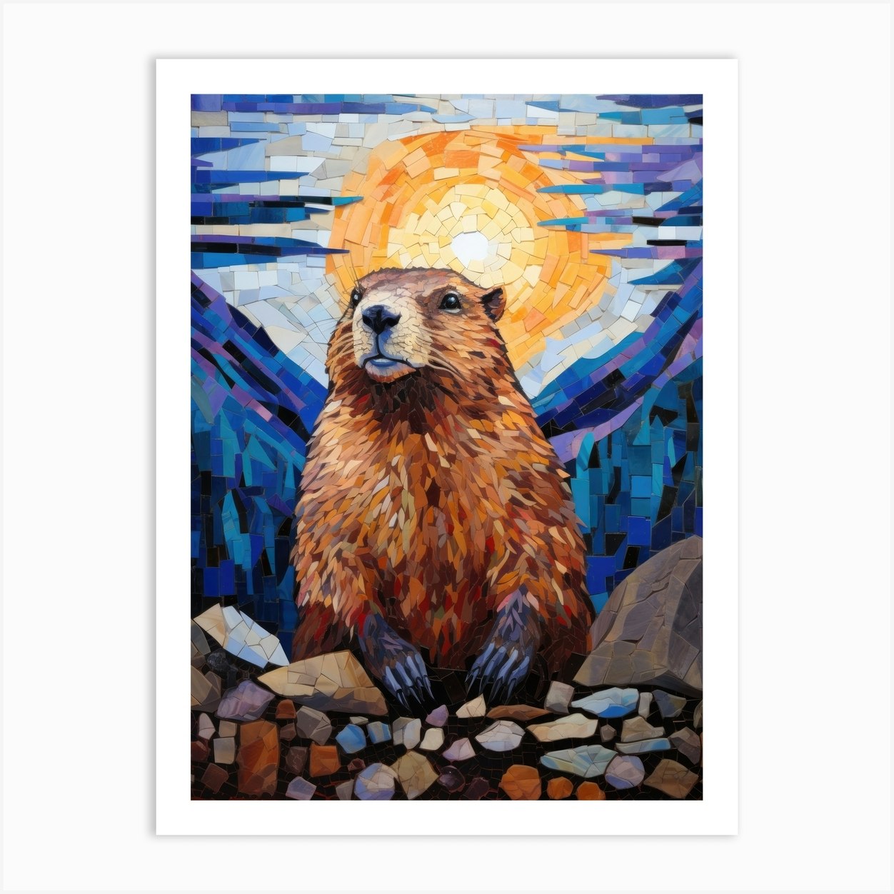 Marmot 1 Art Print by Moving Clouds Art - Fy