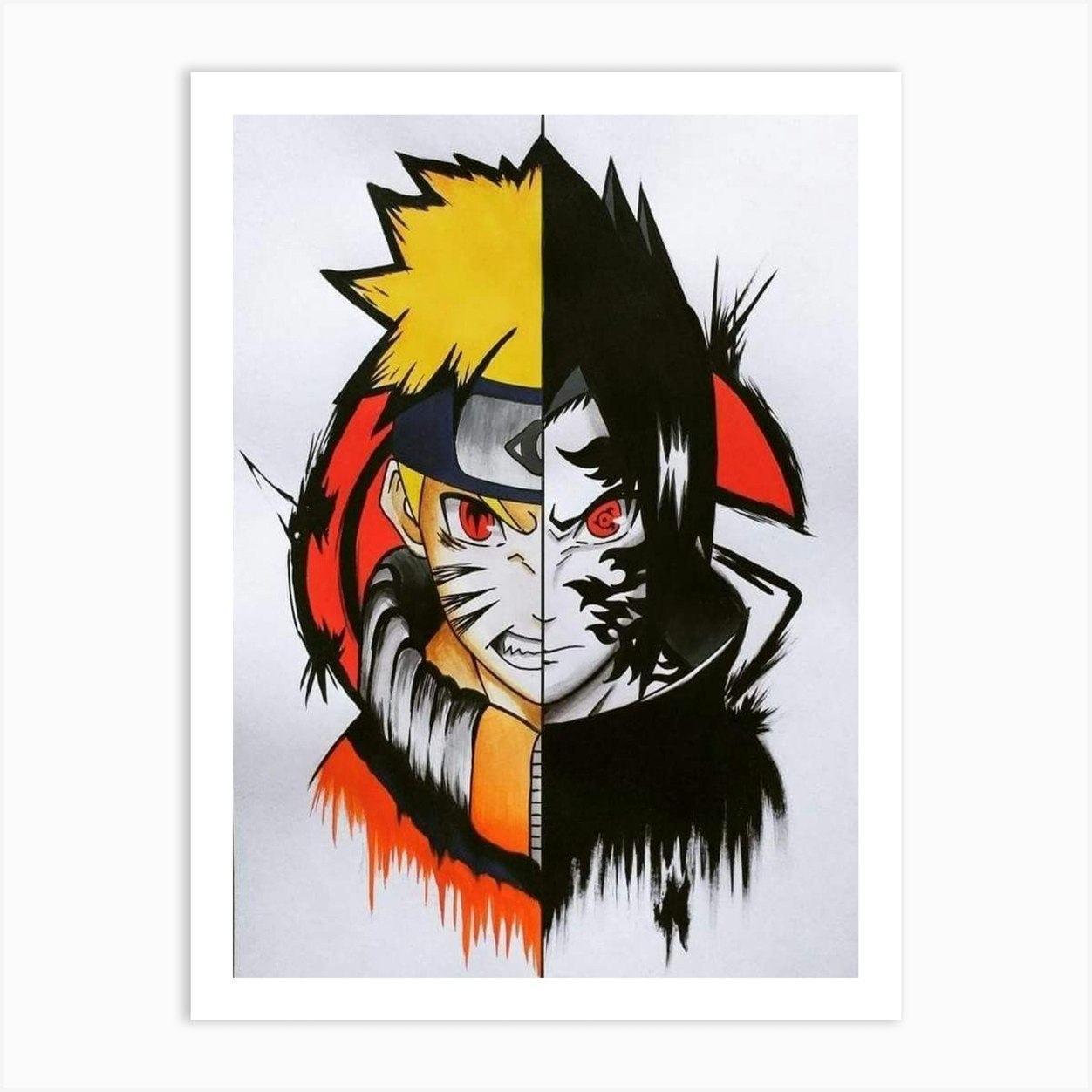naruto sasuki 2 Art Print by takishi - Fy