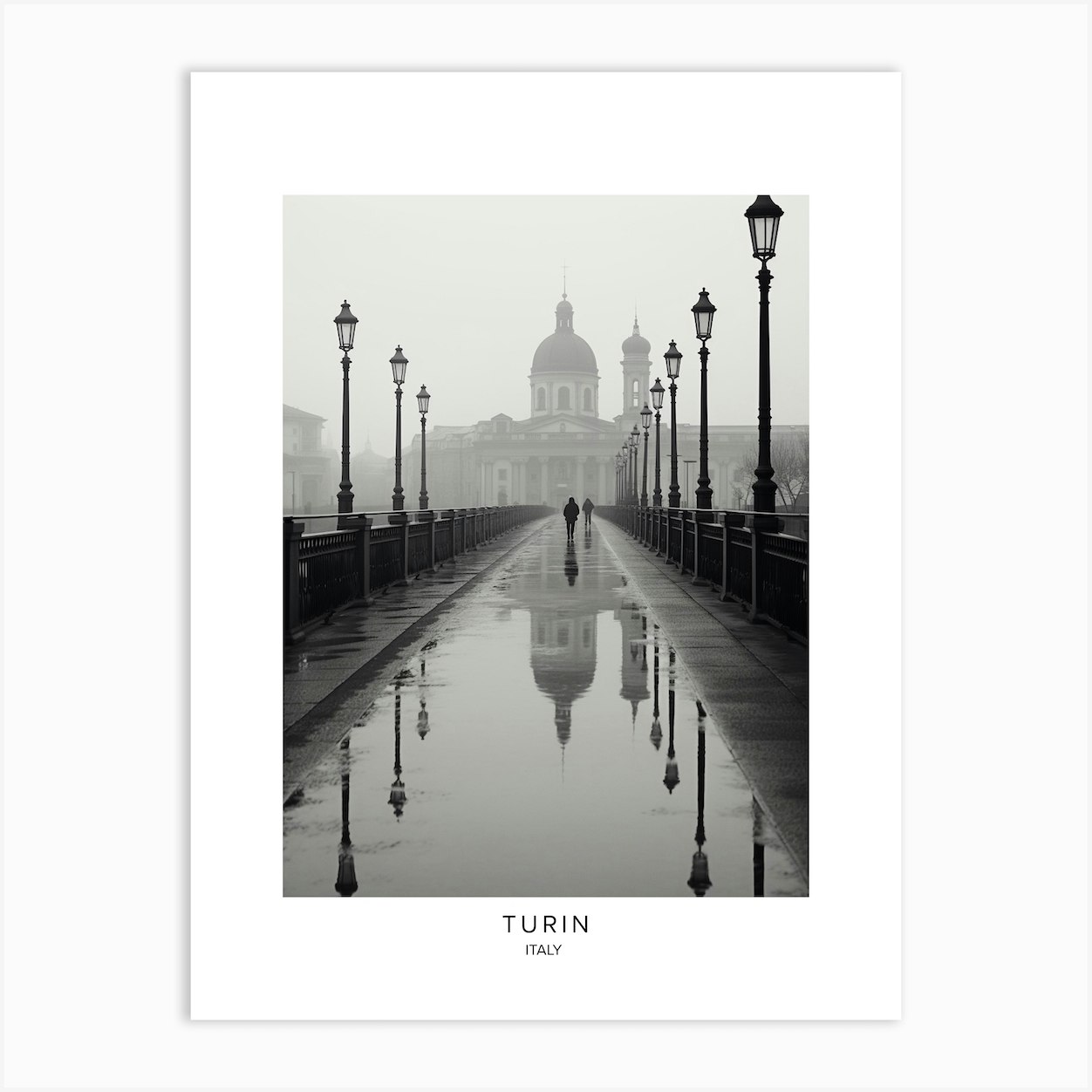 Poster Of Turin Italy Black And White Analogue Photography 1 Art