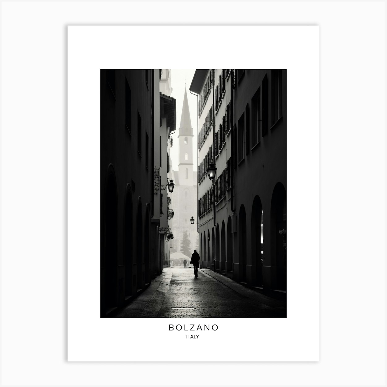 Poster Of Bolzano Italy Black And White Analogue Photography 4 Art
