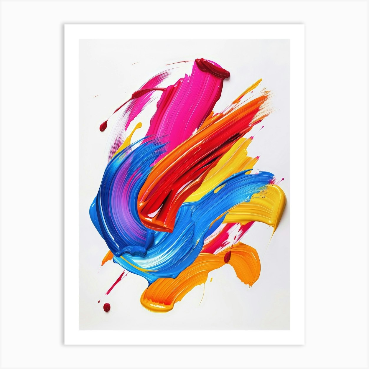 Abstract Painting 744 Art Print by Moving Clouds Art - Fy