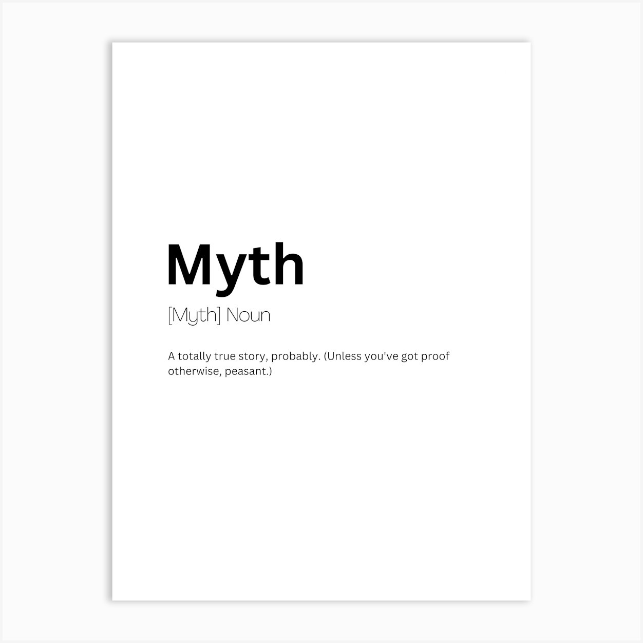 Myth Definition Meaning Art Print by Kaigozen - Fy