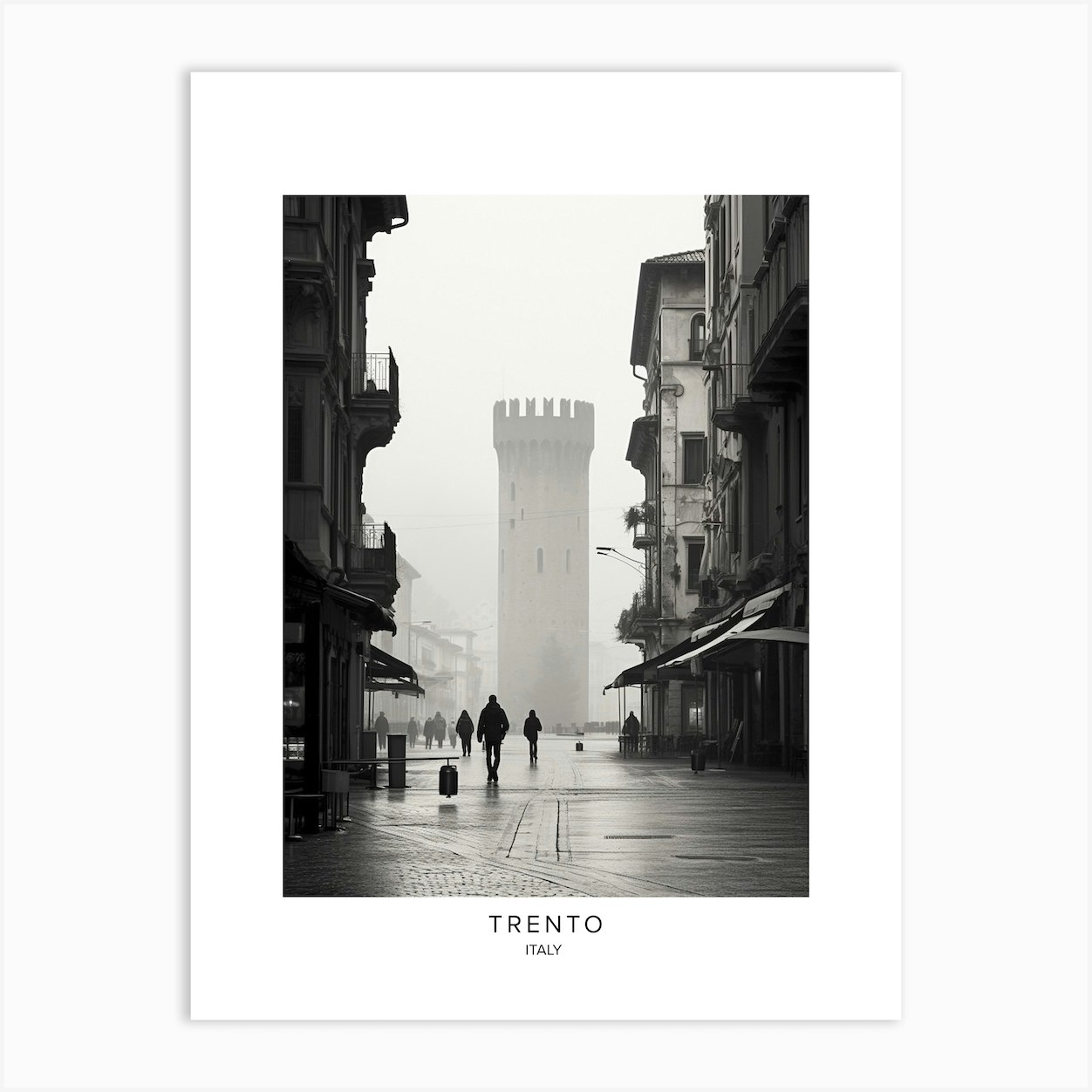 Poster Of Trento Italy Black And White Analogue Photography 3 Art