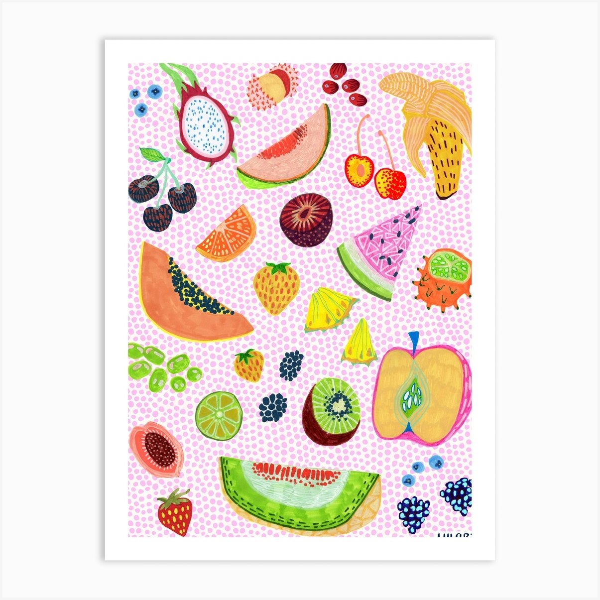 Fruity Art Print by Hilary Hubanks - Fy