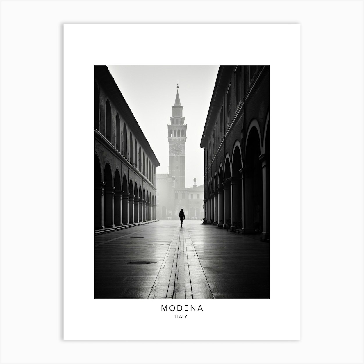 Poster Of Modena Italy Black And White Analogue Photography 3 Art