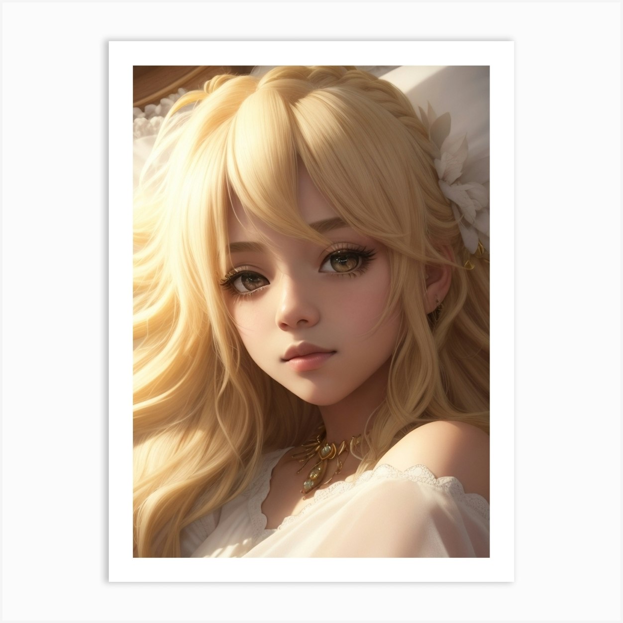 Dreamshaper V7 Masterpiece 1girl AUKBY AI2 Art Print by AUKBY AI - Fy