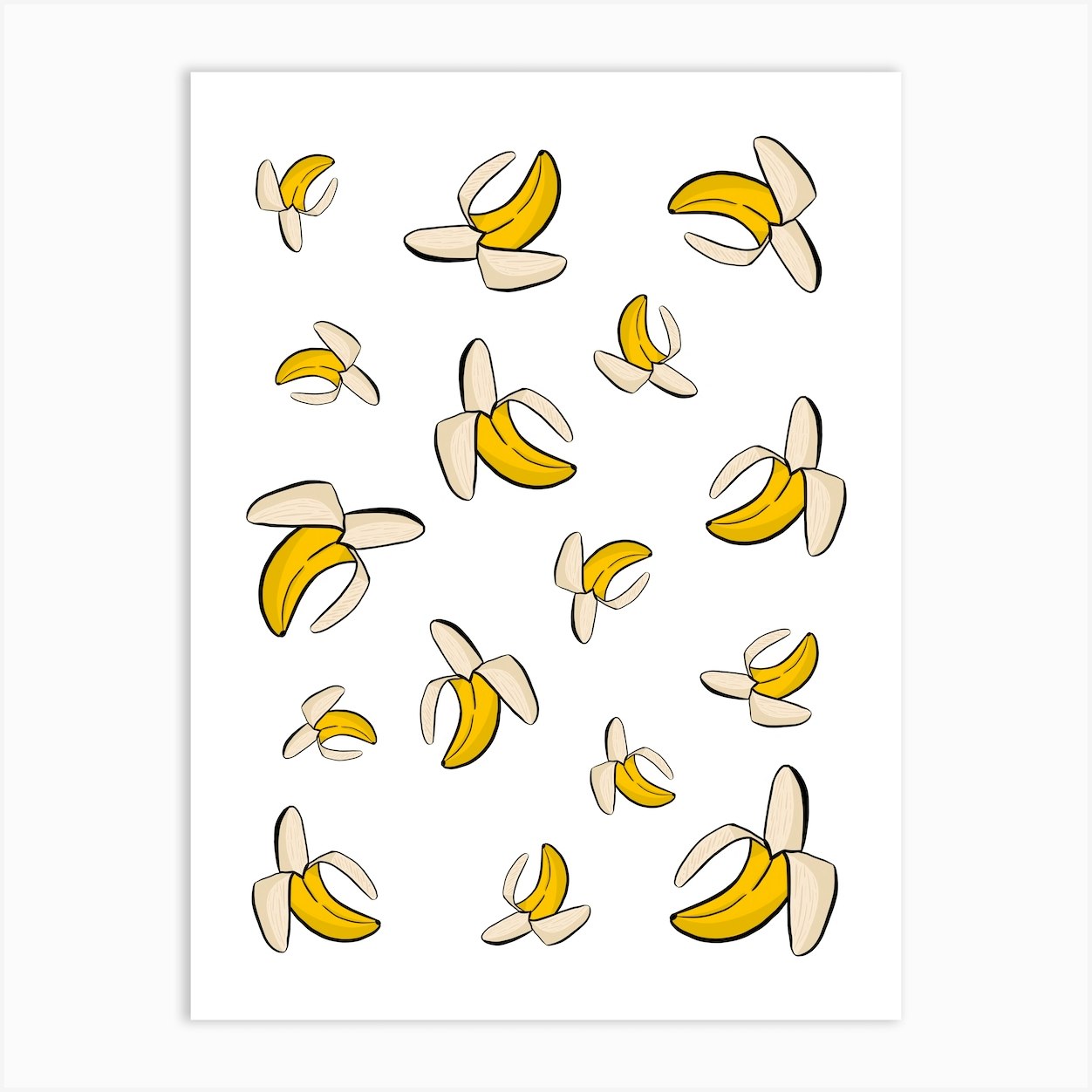 Bananas Pattern Art Print by OneThreeSix - Fy