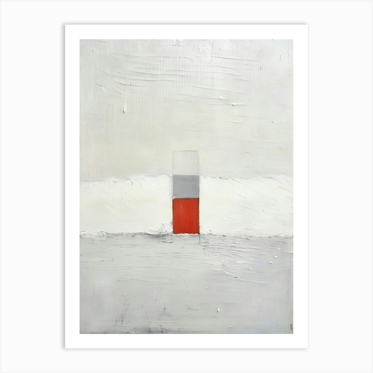 Red And White Art Print by Digital Art Creations - Fy
