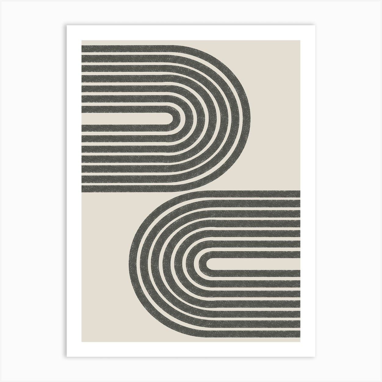 Curved Lines Art Print by THE MIUUS STUDIO - Fy