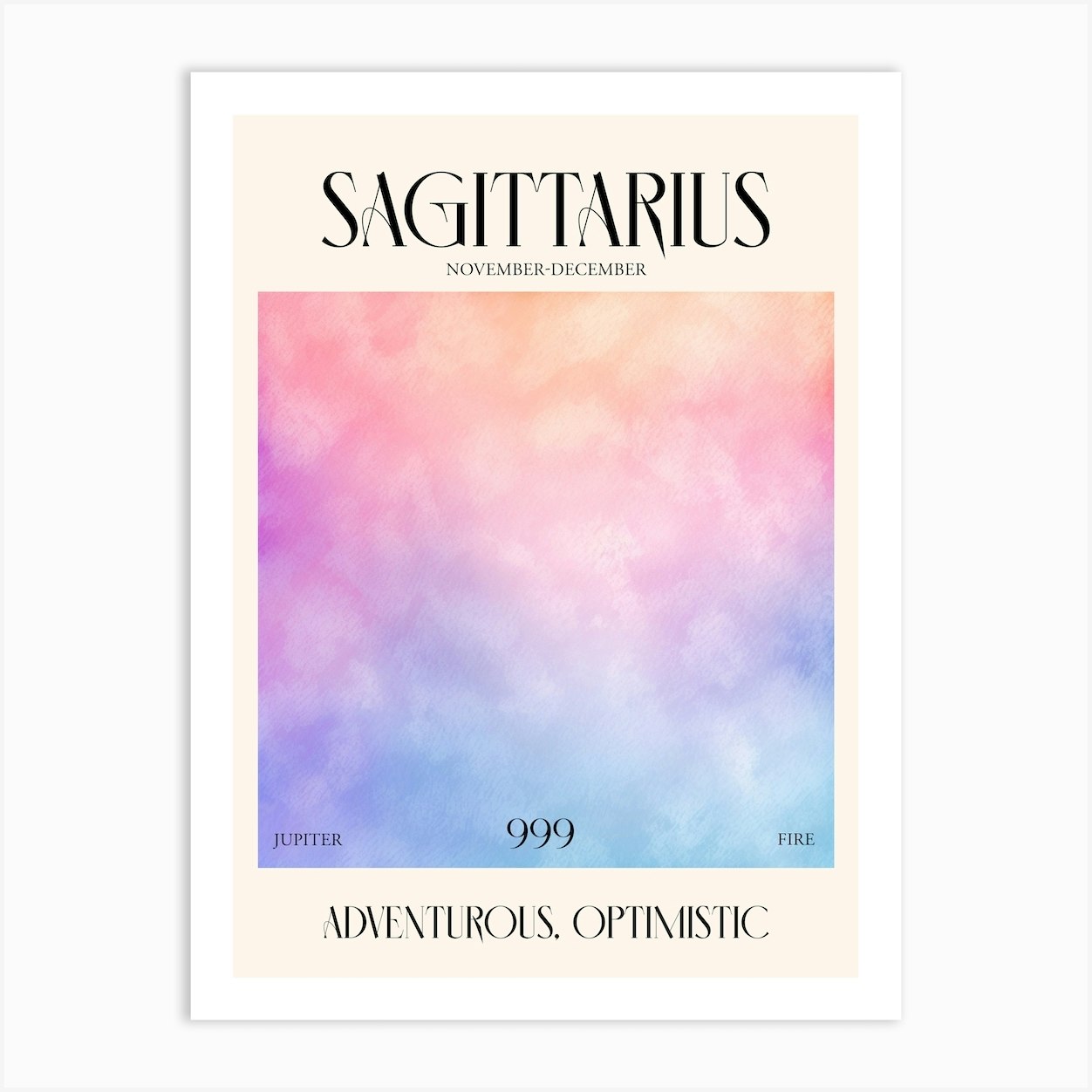 Sagittarius Zodiac Sign Art Print By Stellar Prints Fy