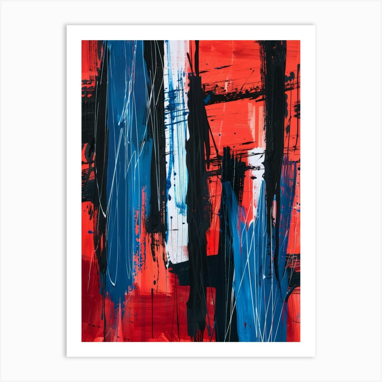 Abstract Painting 657 Art Print by Moving Clouds Art - Fy